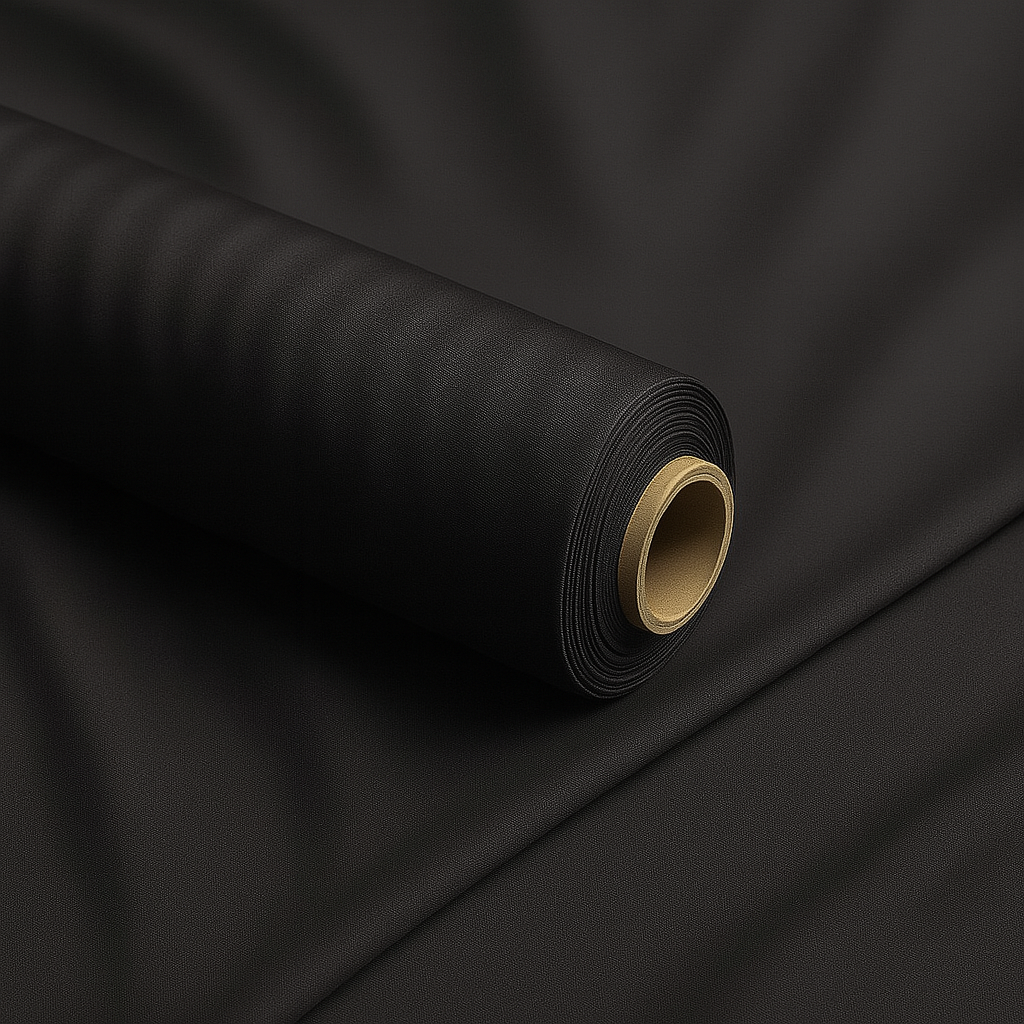 Elegant Black Satin Fabric by the Meter – CROSS LINKS TRADE