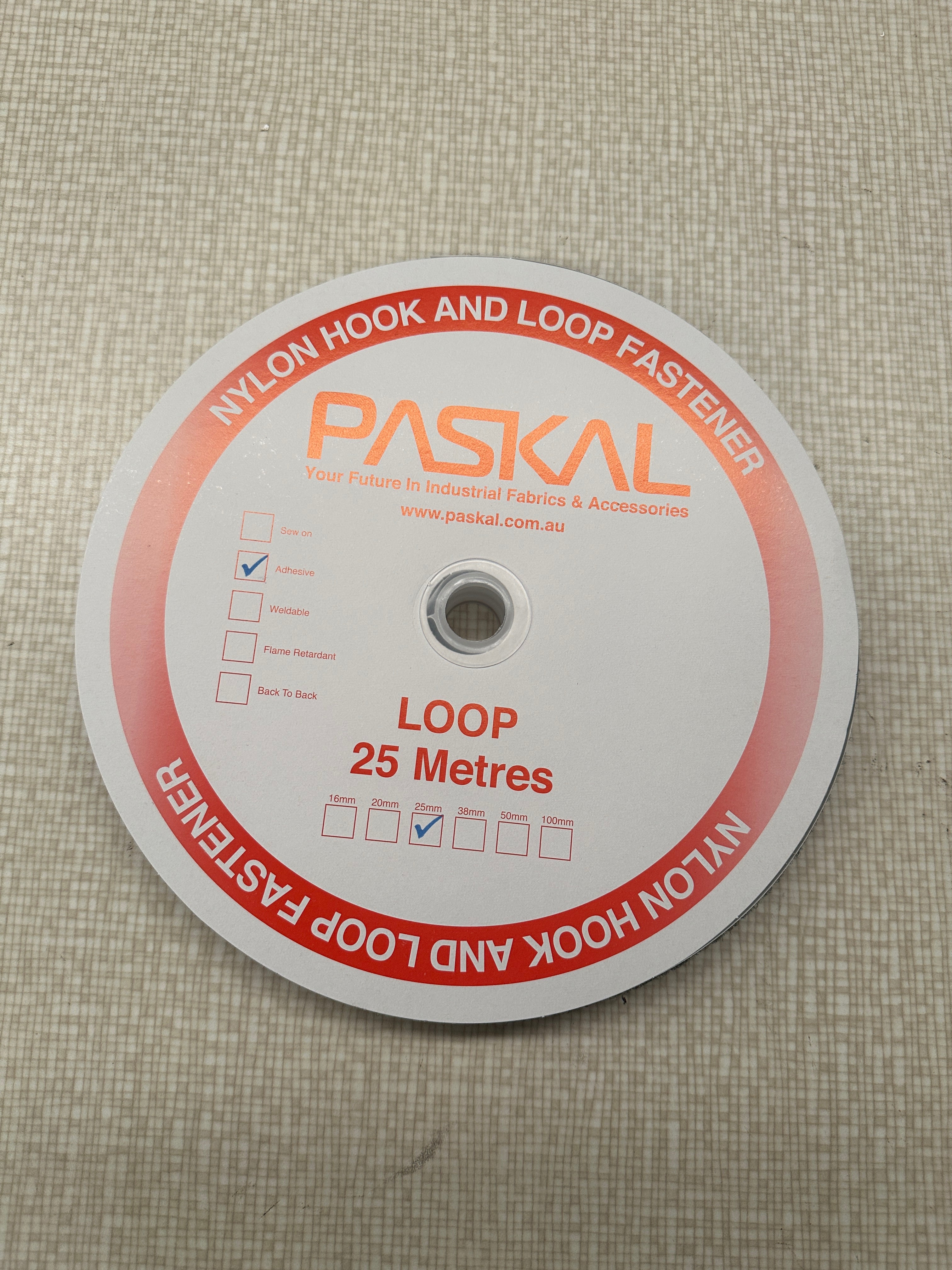 LOOP 50mm ADHESIVE 017ps (25m) - BLACK – CROSS LINKS TRADE